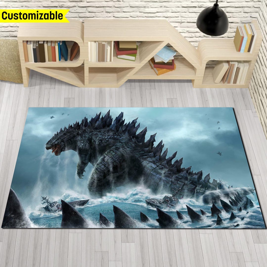 Godzilla Rug, Monster Godzilla Rug, Monster Rug, Movie Rug, Giant ...