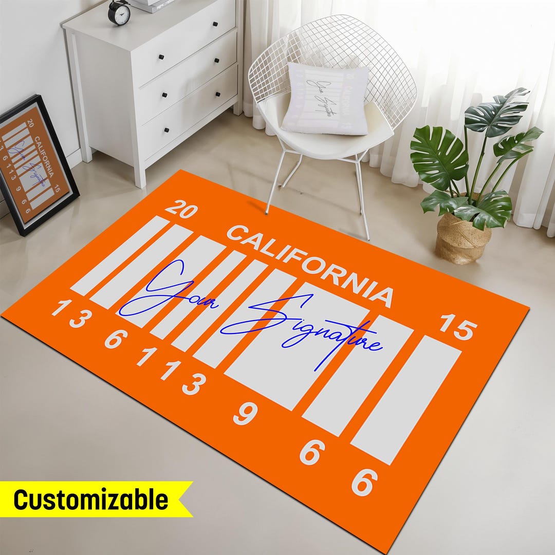 Custom Autograph Rug Perfect for Personalized Home Decor.monogram Rug ...