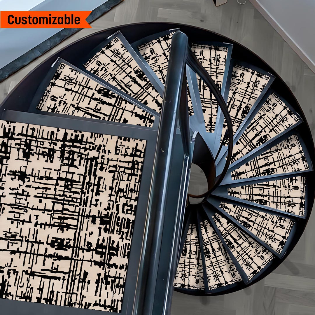 Custom Spiral Stair Tread Carpet, Non-slip Spiral Stair Carpet, Custom ...