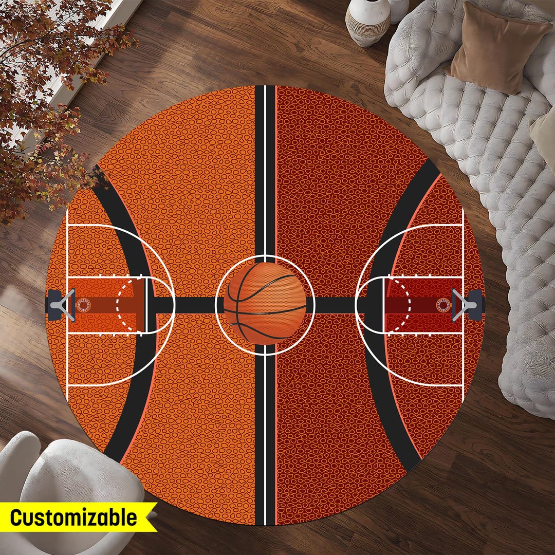 Basketball Rug,basketball Player Card Rug,team Logo Rug,basketball ...