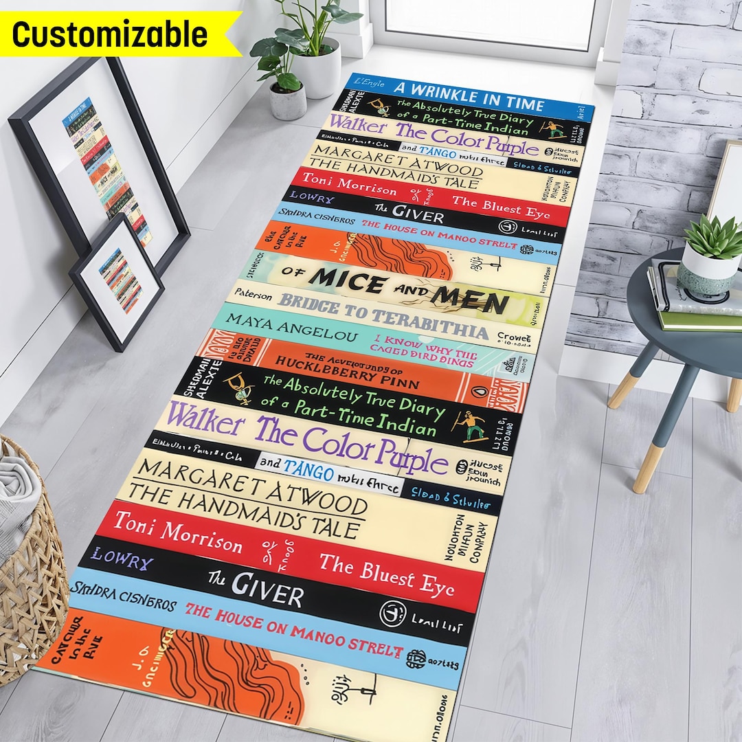 Book Rug, Book Runner, Custom Book Runner, Books Carpet, VHS Style Rug ...