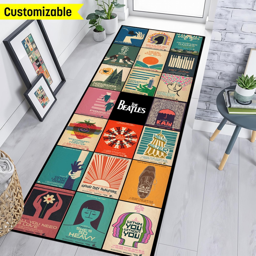The Beatles Runner, Beatles Album Cover Rug,vintage Beatles,music Album ...