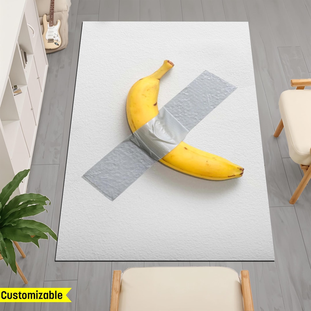 Banana Rug,banana Carpet,banana Art Rug,taped Banana Rug,gift Idea Rug ...