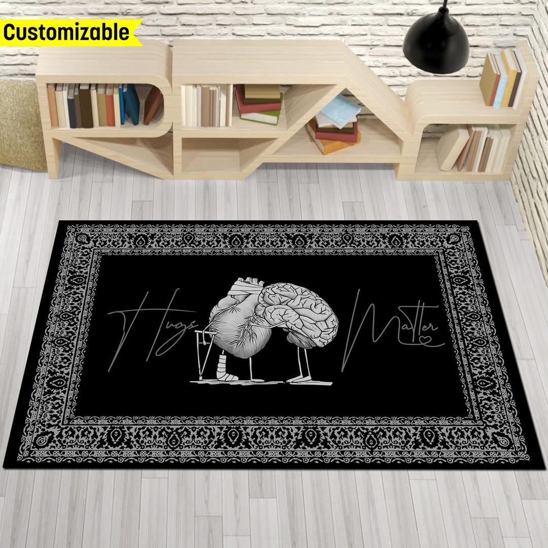 Valentine's Day Rug, Custom Message Rugs,anniversary Rug,human Heart ...