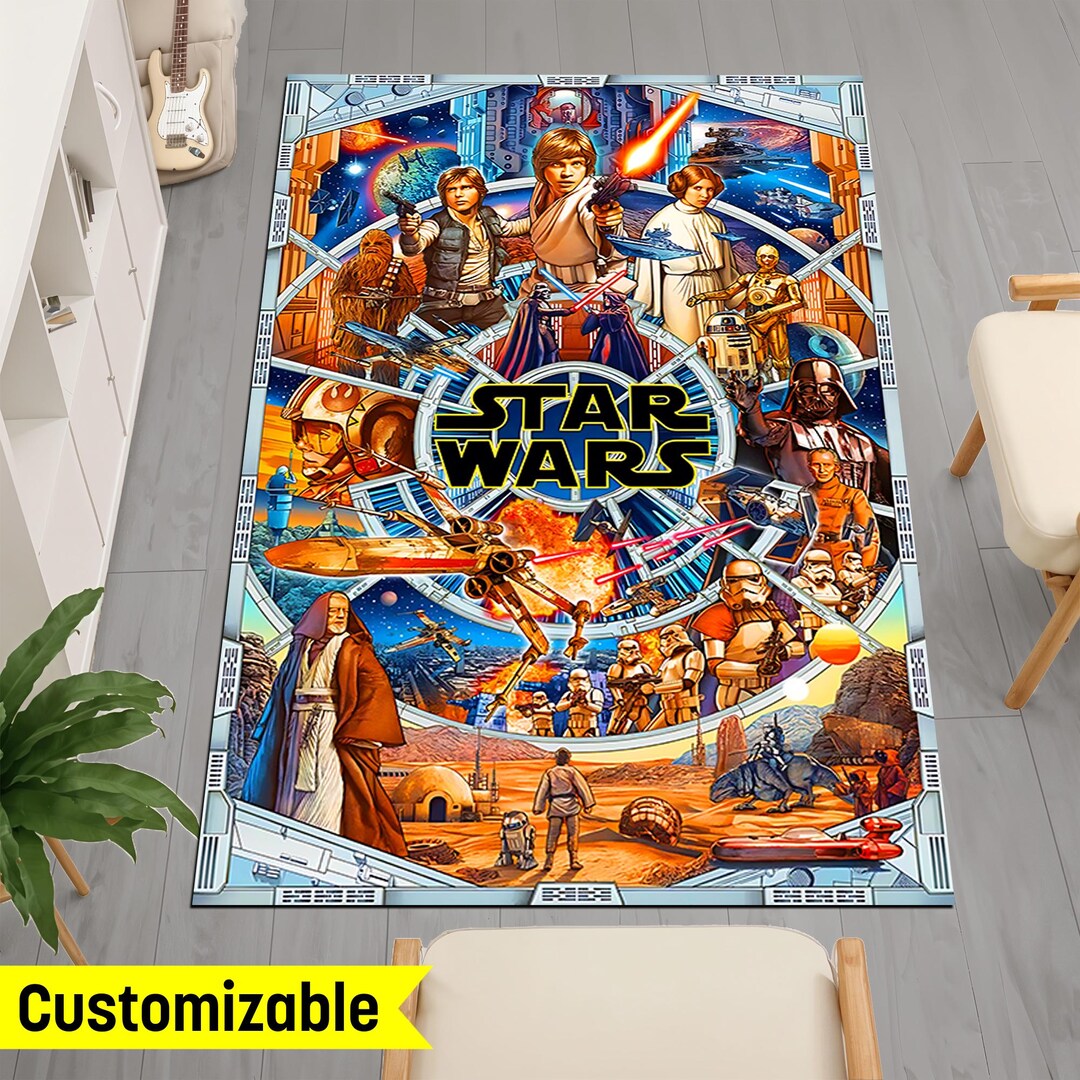 The Star Wars Rug,colourful Star Wars Rug, Star Wars Movie Rug ...