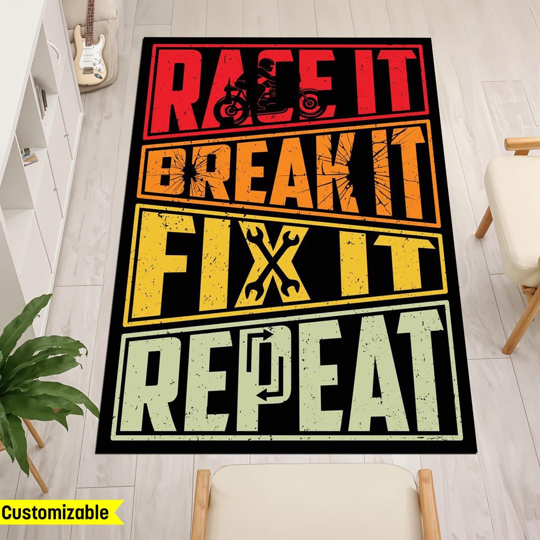 Motorcycle Rug, Motorcycle Custom Rug, Classic Motorcycle Rug ...