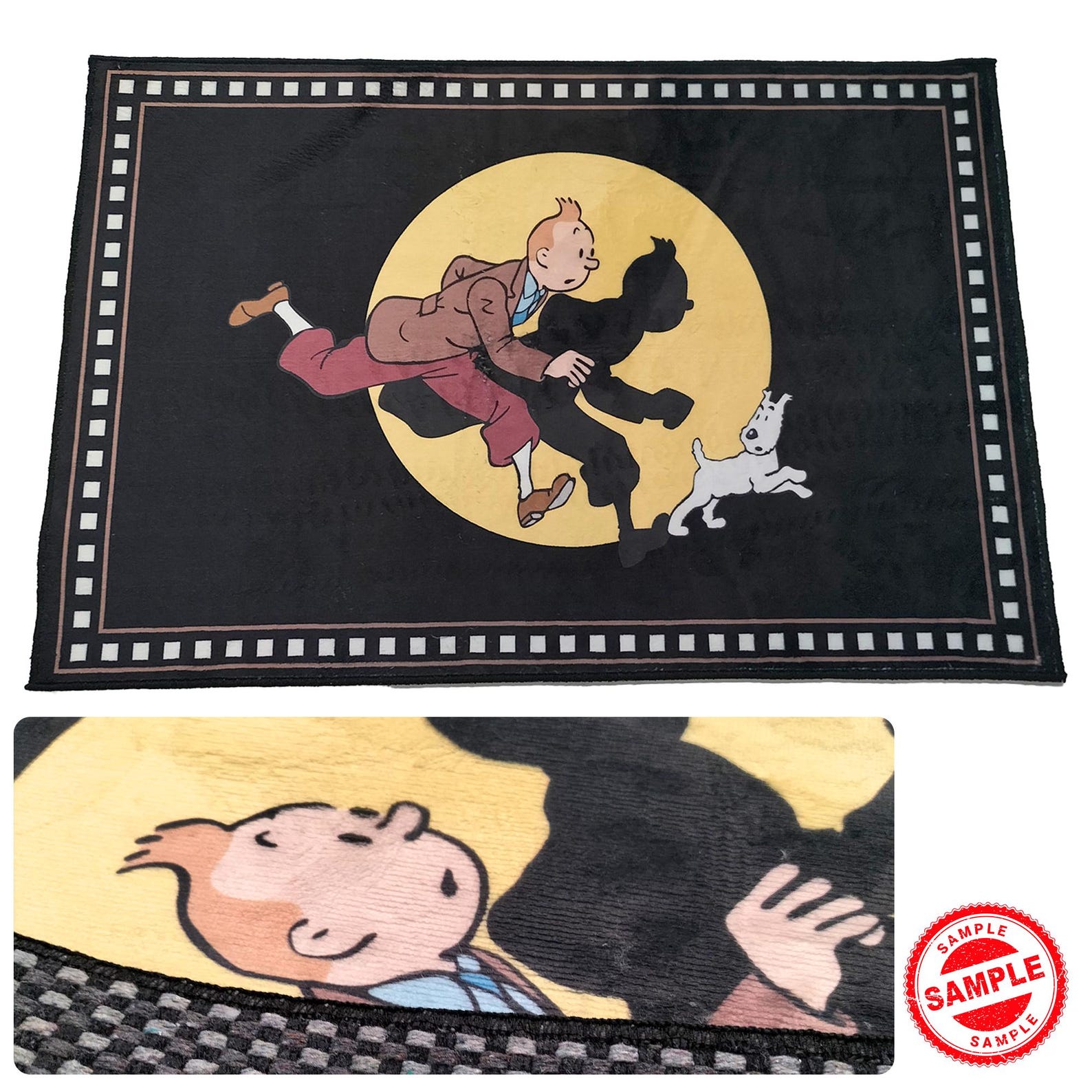 Tintin, Tintin Kids Rug, Tin Moon Rug, Tintin Gift,tintin Comic Rug ...