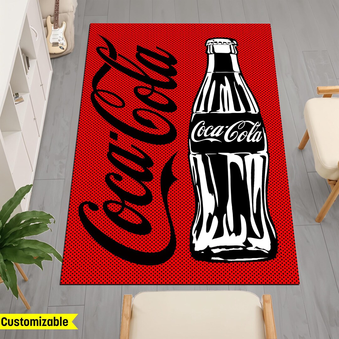 Coca Cola Rug,coke Bottle Rug,red Cola Rug,retro Coca Cola Rug,drink ...