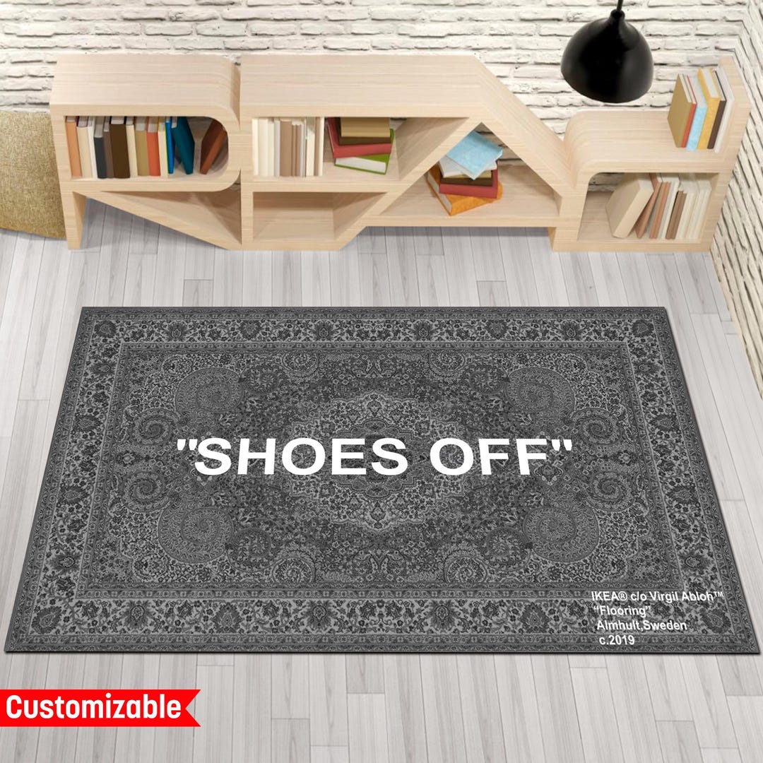 Lose the Shoes, Shoes off Rug, Shoes Room Rug, Sneakerhead Rug, Please ...