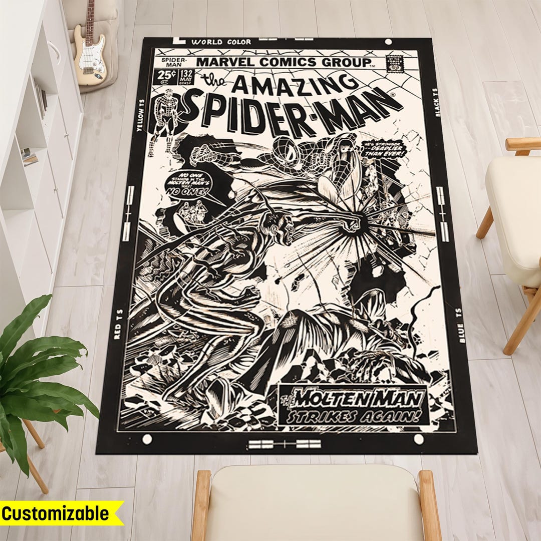 Spiderman Rug, Comic Book Cover Rug, Comic Movie Rug, Spiderman ...