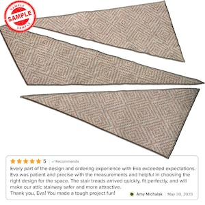 Stair Rug, Custom Shaped Stair Rug, Rectangle Triangle Trapezoid & More ...