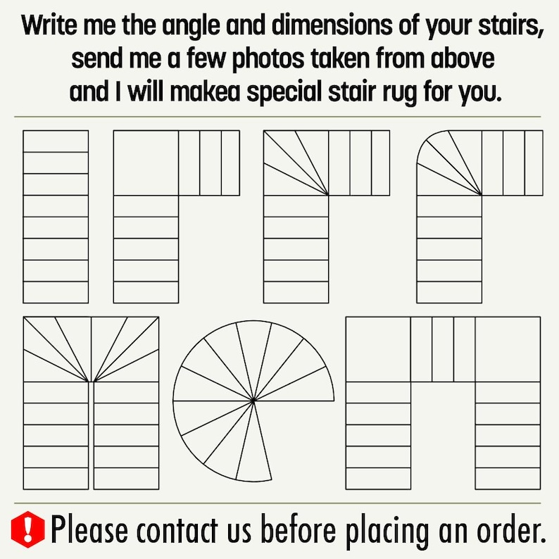 Custom Shaped Stair Rug – Triangle, Trapezoid, Polygon, Winder | Non ...