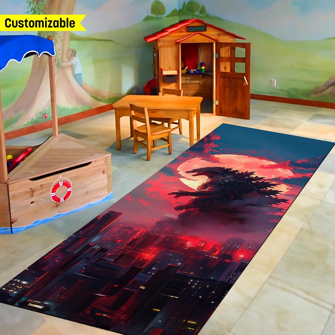 Kaiju/giant Monster Rug, Legendary Rug, Runner Rug, Corridor Rug ...