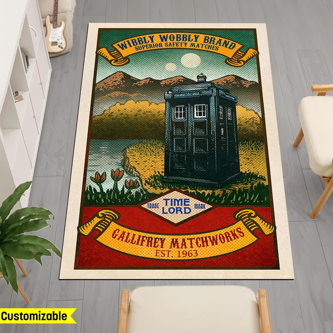 Police Box Rug, Tardis Rug, Blue Box Rug, Police Rog, London Police Box ...