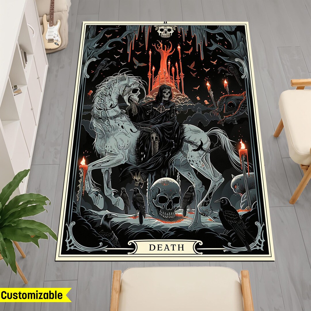 Death Lord Rug, Death Angel Rug, Skull Rug, Horror Rug,skeletor Rug ...