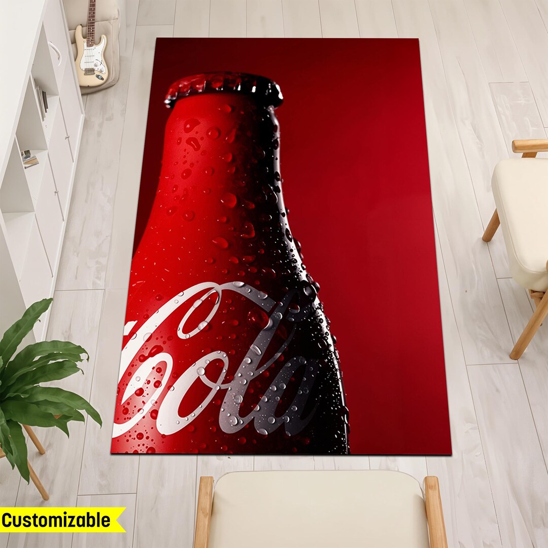 Coca Cola Area Rug, Coca Cola Fan Rug, Coca Cola Bottle Rug, Coca Cola ...