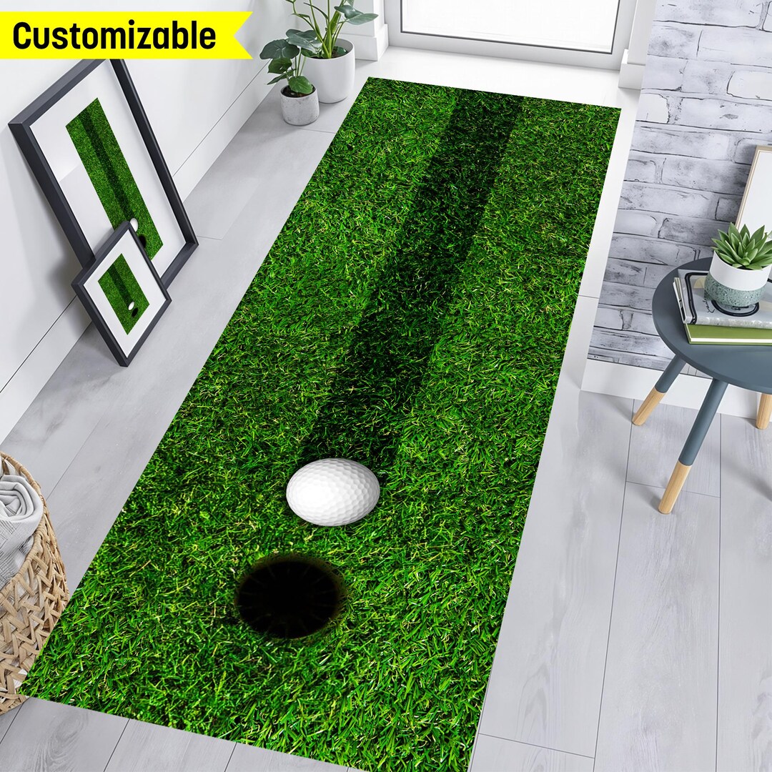 Golf Runner Rug, Golf Course Runner, Golf Hallway Rug, Golf Ball Rug ...