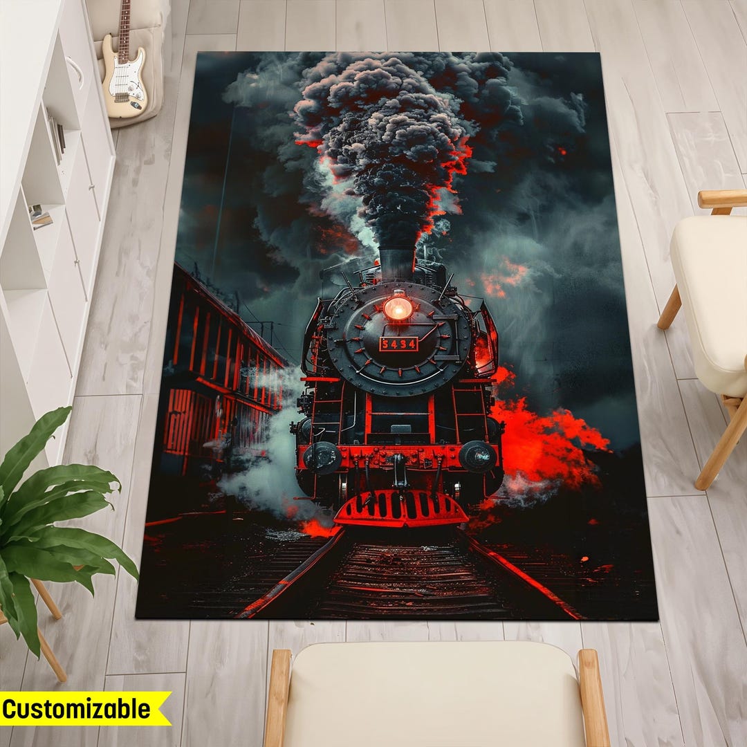 Train Rug,steam Train Rug, Railway Rug,railroad Rugs,carriage Rug ...