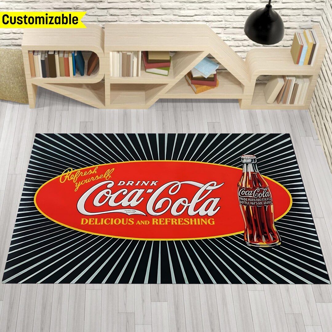 Coca Cola Rug, Retro Coca Cola Rug, Coke Bottle Rug, Color Options Cola ...