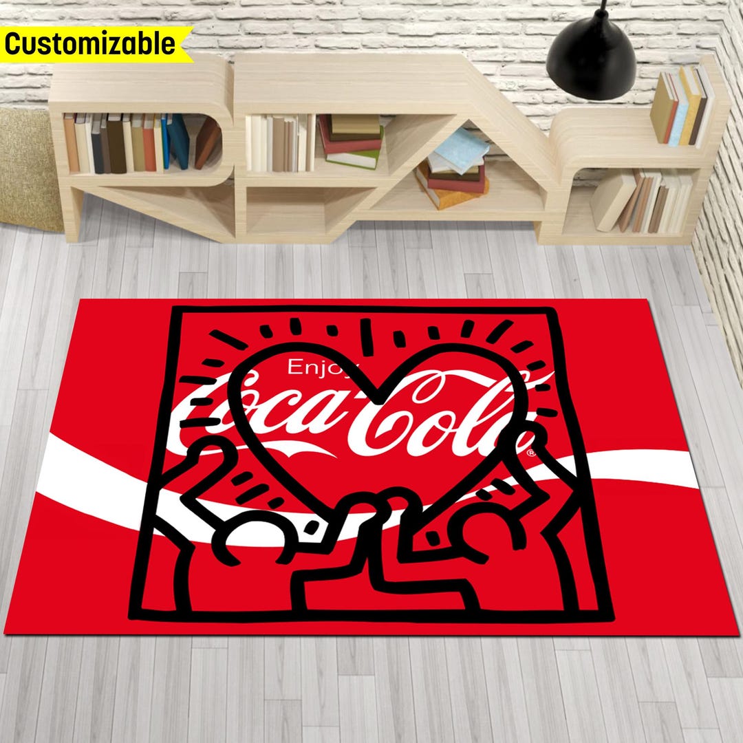 Coca Cola Rug, Enjoy Coca Cola Rug, Keith Haring Rug, Coca Cola Carpet ...