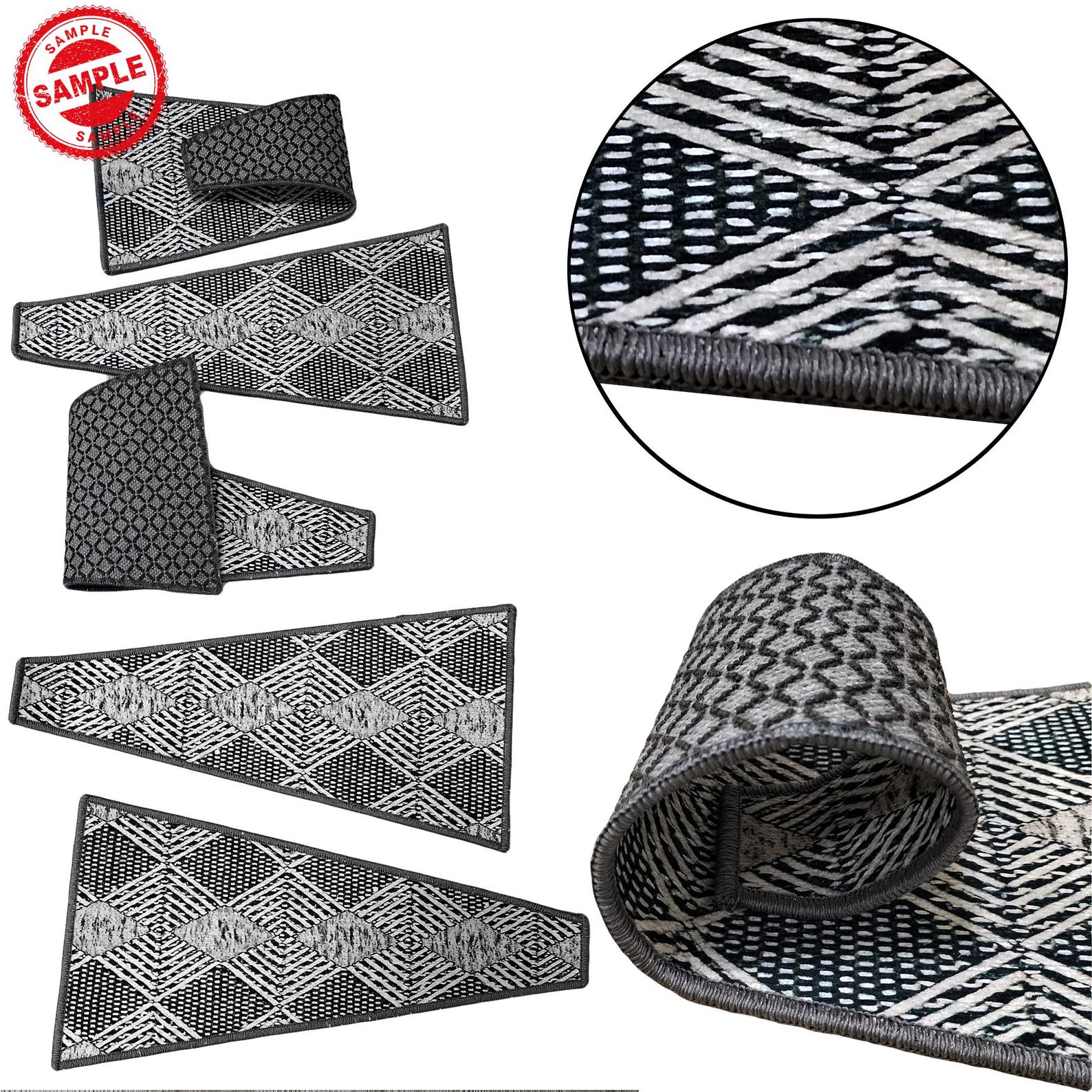 Triangle Stair Rug, Stair Rug, Custom Shaped Stair Rug, Rectangle ...