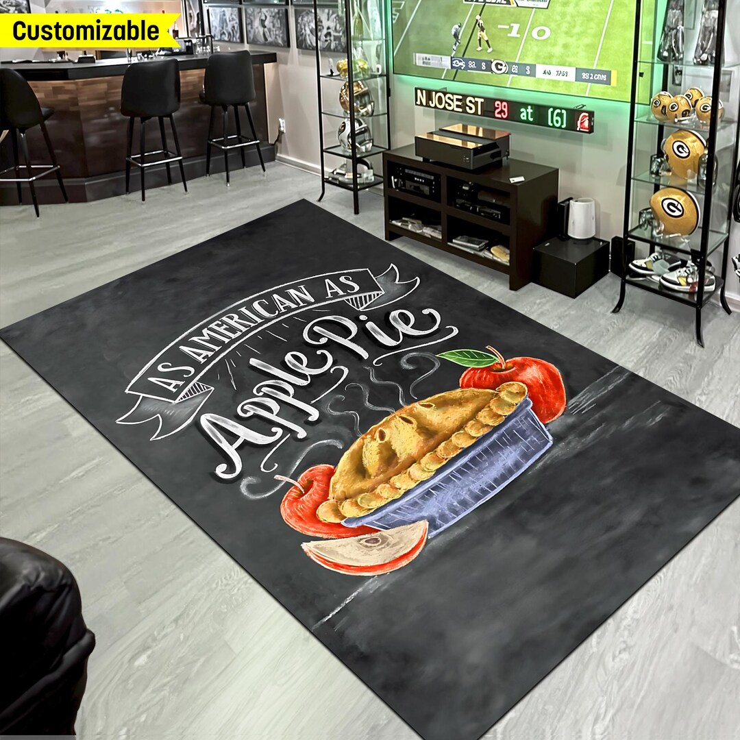 American as Apple Pie Decor, Apple Pie Birthday Gift, as Chalkboard Rug ...