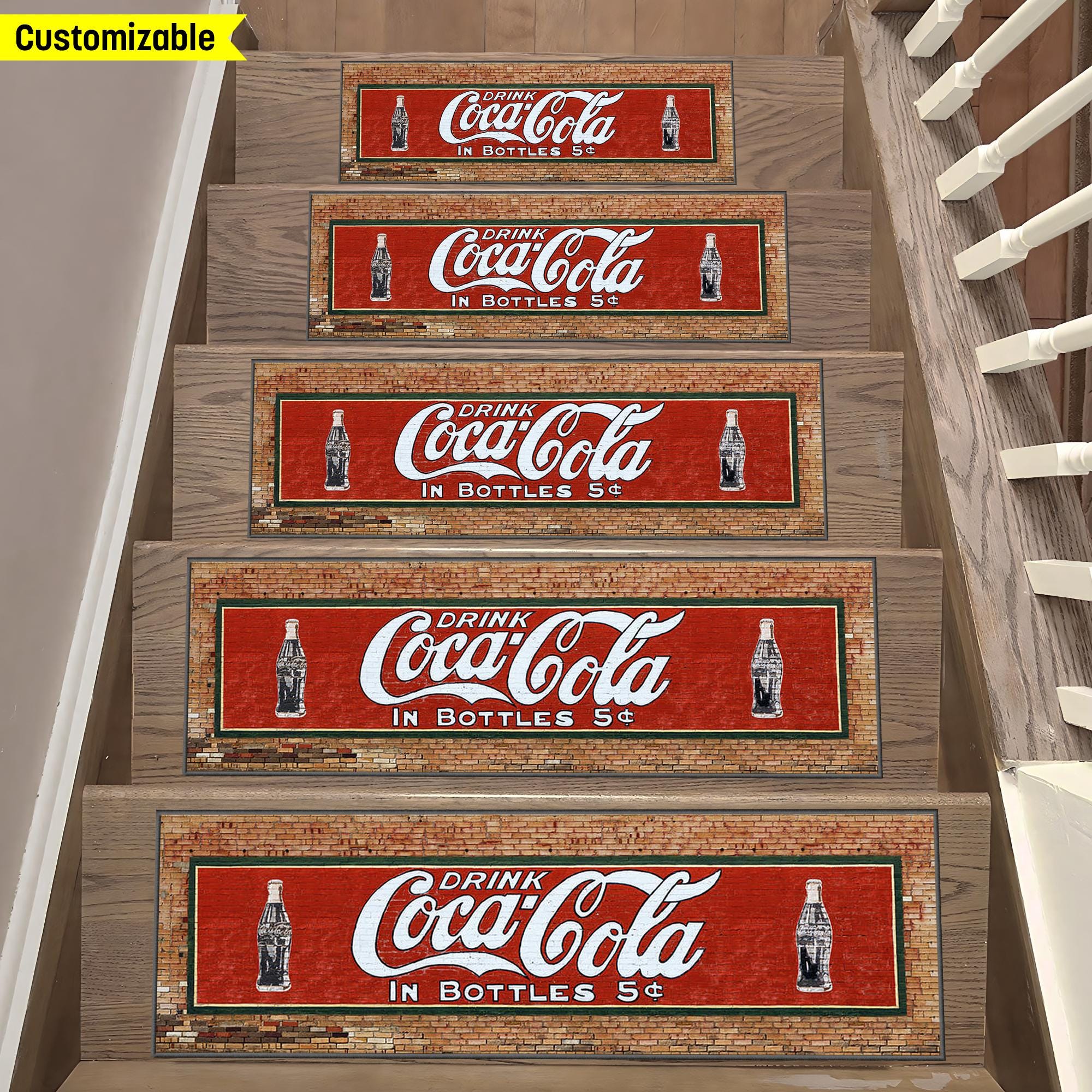 Coca Cola Stair, Coke Bottle Stair Rug, Red Cola Stair Rug, Retro Coca ...