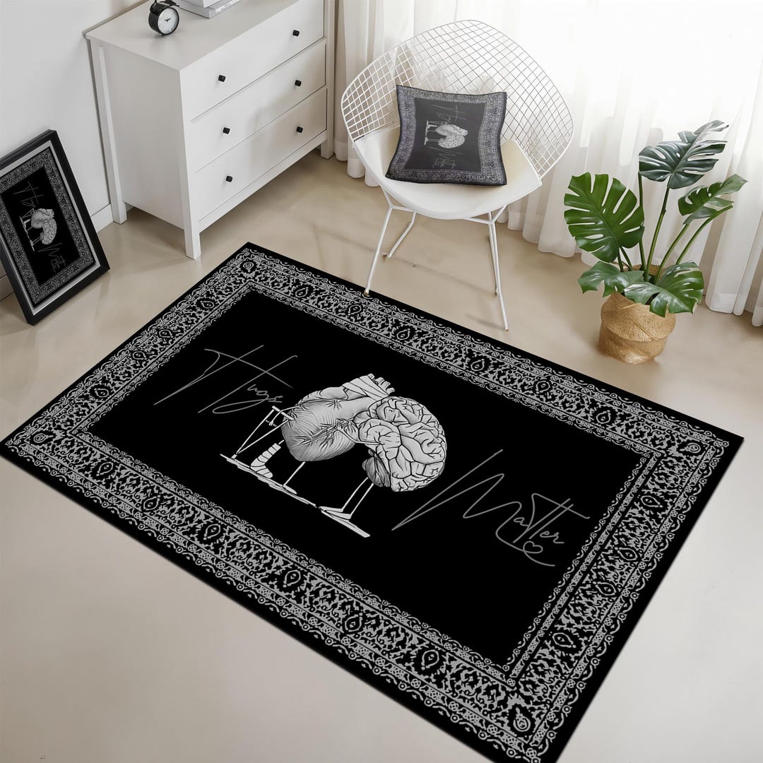 Love Rug, Hug Rug, Custom Message Rugs, Heart and Brain Carpet ...