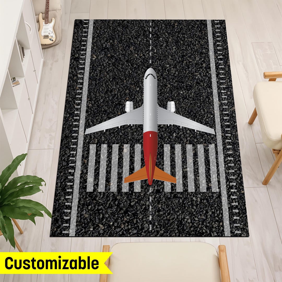 Aircraft Rug, Runway Rug, Airport Rug, Aviation Rug, Apron Rug, Airline ...