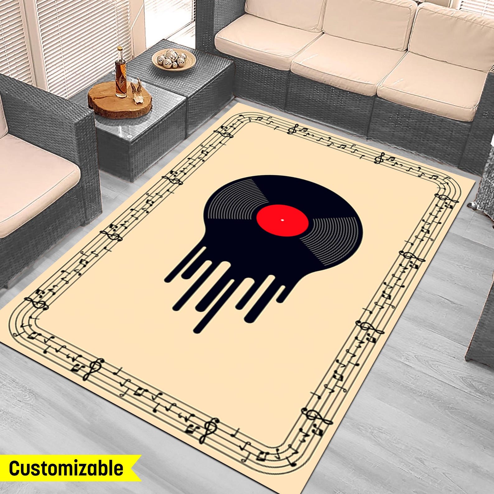 Music Sound Rug, Disk Rug, Stone Disk, Game Disk Rug, Record Rug,vinyl ...