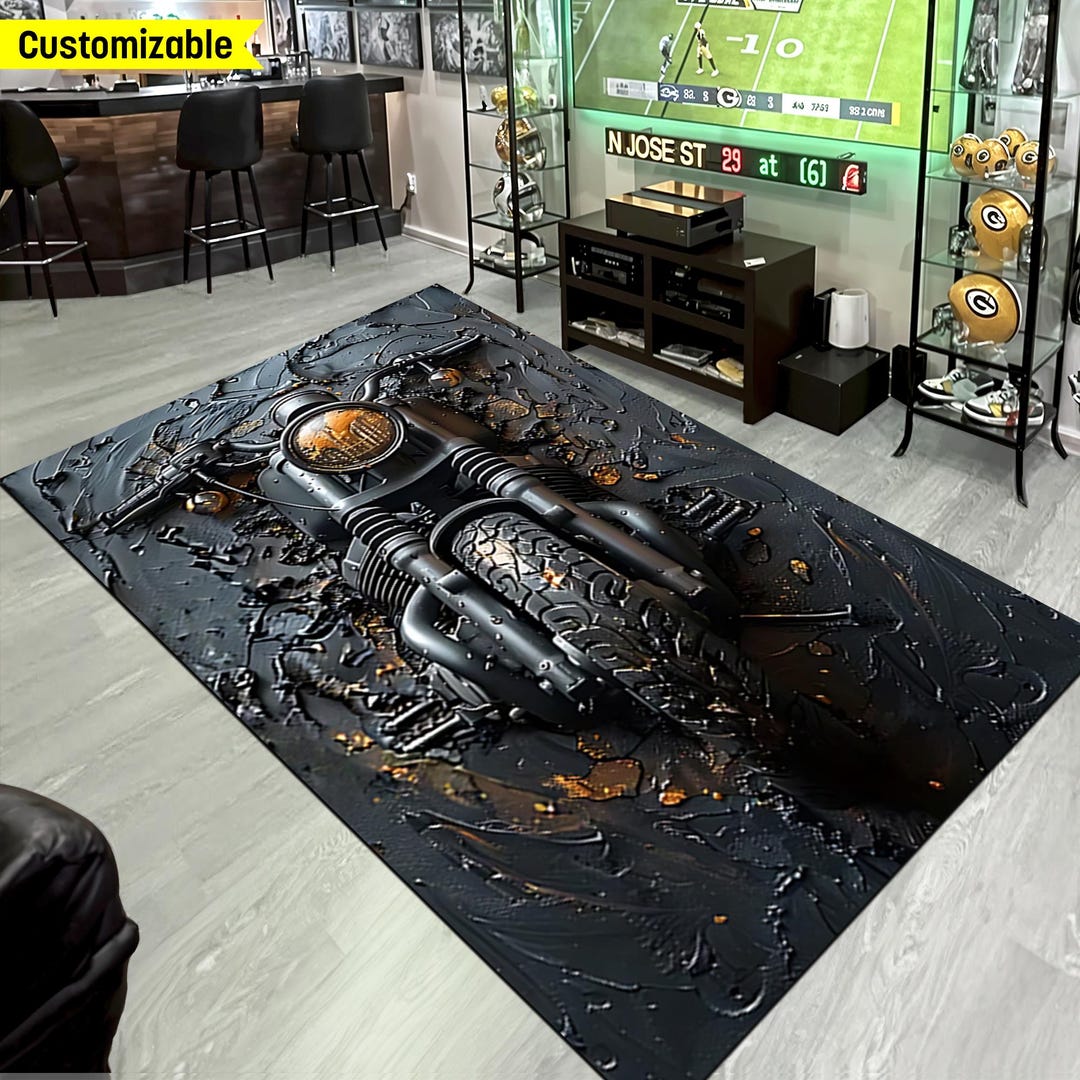 Custom Motorcycle Rug, Motorcycle Freedom Rug,motorcycle Rug, Holy ...