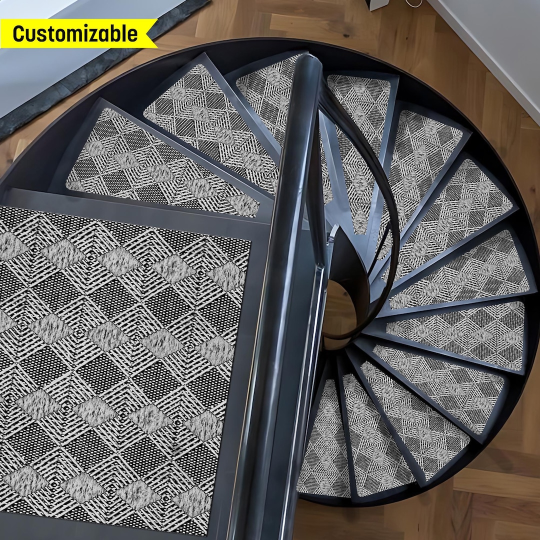 Triangle Stair Rug, Stair Rug, Custom Shaped Stair Rug, Rectangle ...