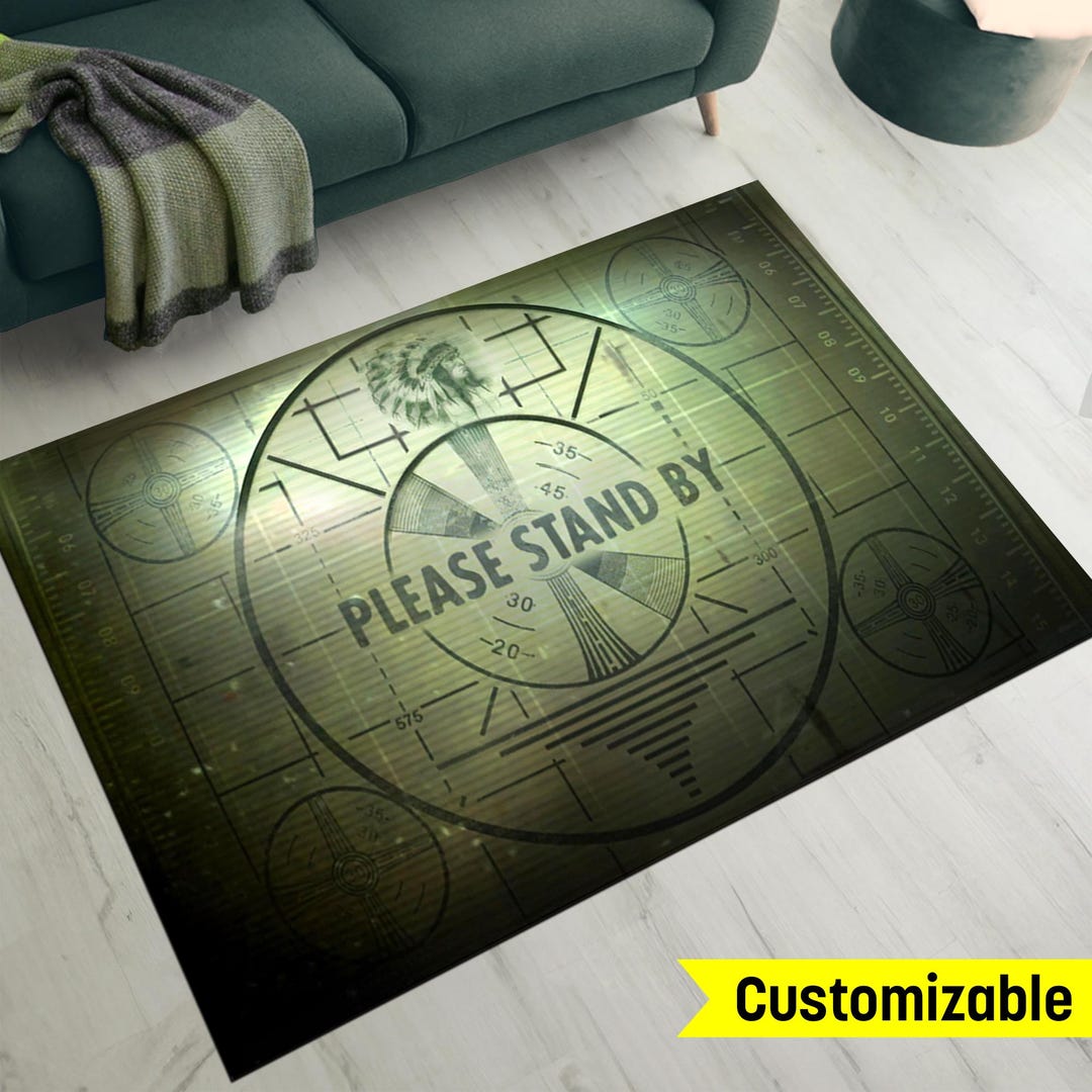Please Stand by Rug, Tvtest Pattern Rug, Fallout 3 Rug, Test Patterns ...