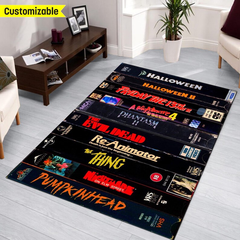 VHS Rug,horror Movie Vhs Rug, Aesthetic Rug, Tape Rug,cassette Rug ...