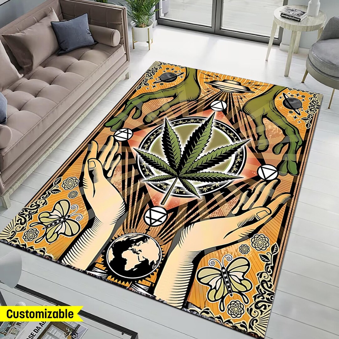 Pass Joints Not Judgments Rug, Man Cave Rug, Trendy Rug, Plant Lover ...