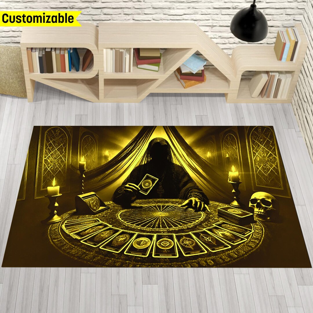 Tarot Card Rug, Mystical Design for Home Decor, Unique Tarot Card ...