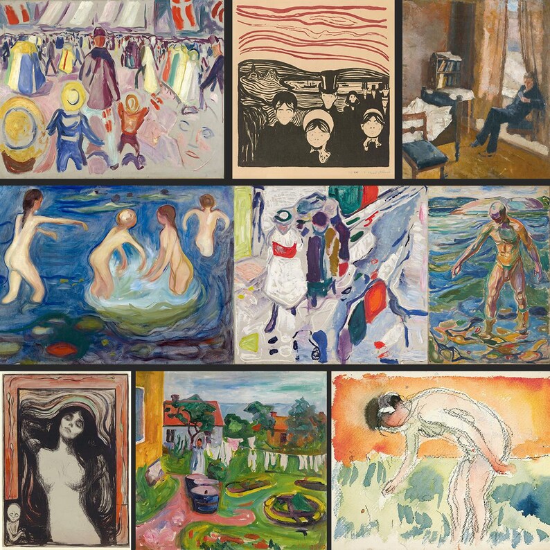 353 Edvard Munch Famous Paintings Collection, HQ Image Bundle ...