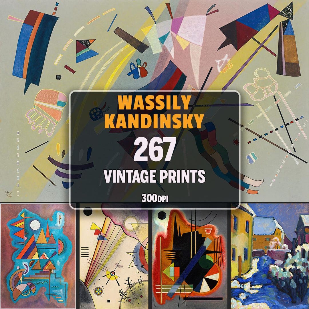 267 Wassily Kandinsky Paintings Collection, Minimalist Wall Art, Modern ...