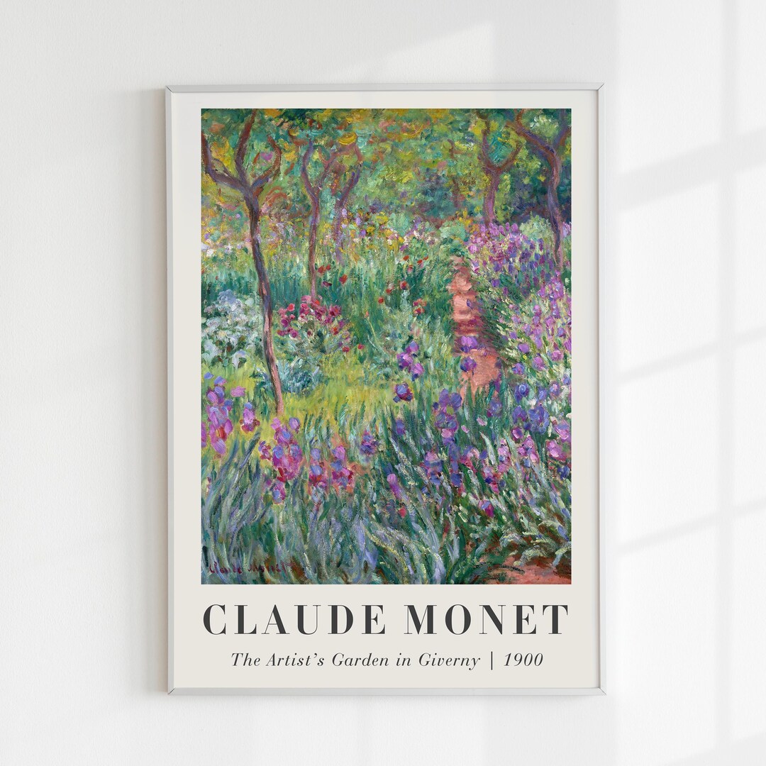 Monet Flower Garden Print, Impressionist Landscape, Vintage Wall Art ...