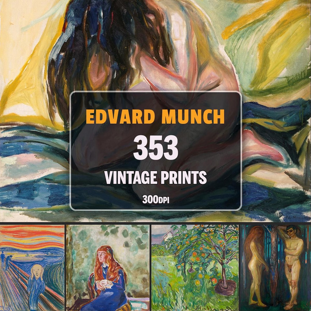 353 Edvard Munch Famous Paintings Collection, HQ Image Bundle ...