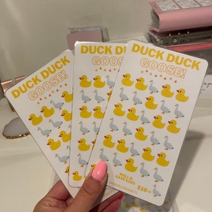 Duck Duck Goose Game and Dice Savings Challenge Cash Stuffing A6 Binder ...