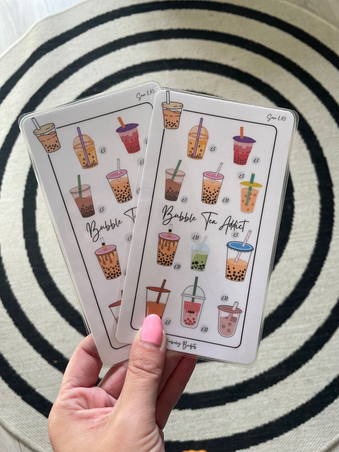 Bubble Tea Addict Savings Tracker Kimberley Budgets Cash Stuffing A6 ...