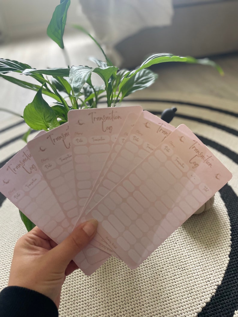 Pink Moon Transaction Log Slips Kimberley Budgets Cash - Etsy