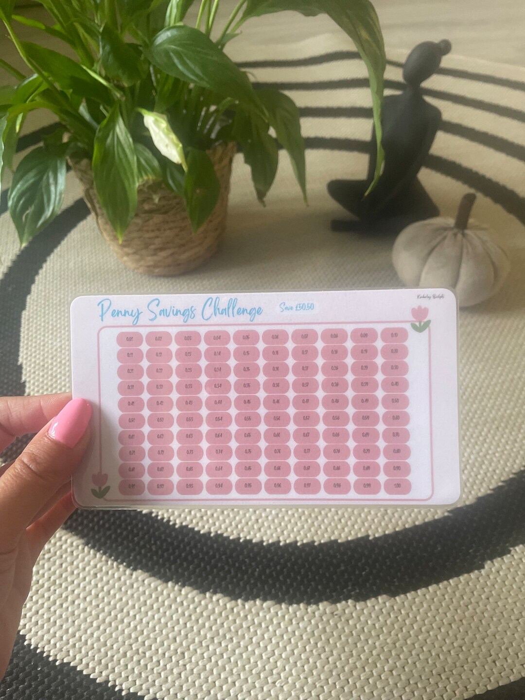 Penny Savings Challenge Tracker Kimberley Budgets Cash - Etsy