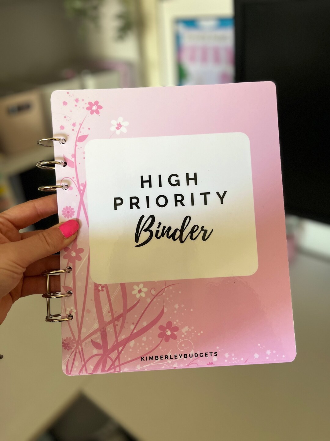 High Priority Savings Binder Pink Cash Stuffing A6 Binder Cash Envelope ...