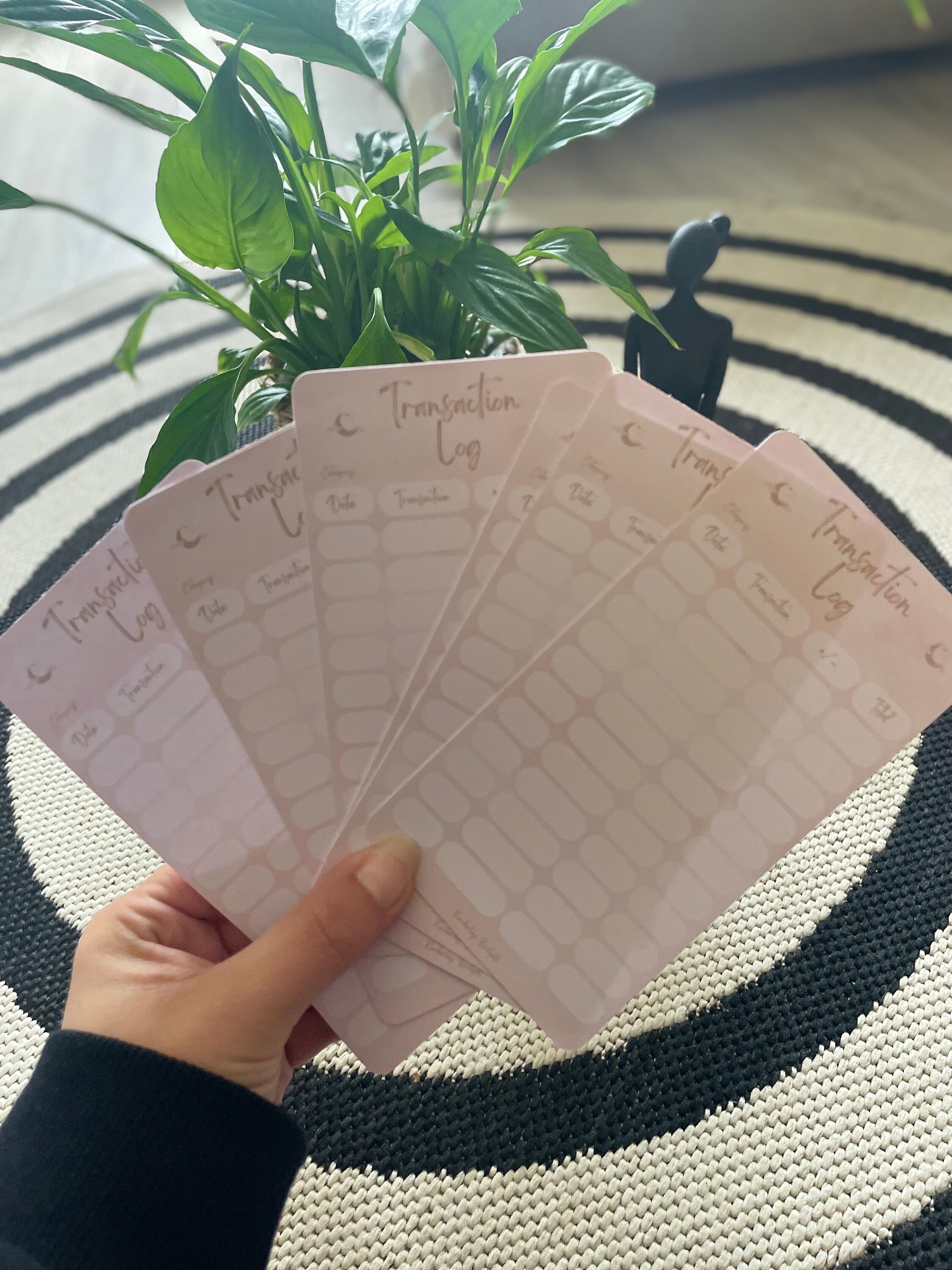 Pink Moon Transaction Log Slips Kimberley Budgets Cash - Etsy