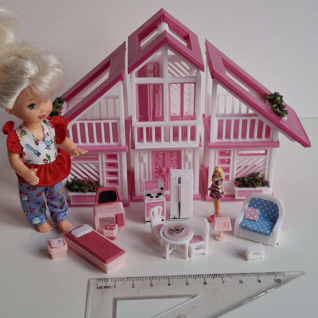Miniature 1985 Dream House | A-frame Dollhouse Diorama (1:8 Scale) - Etsy