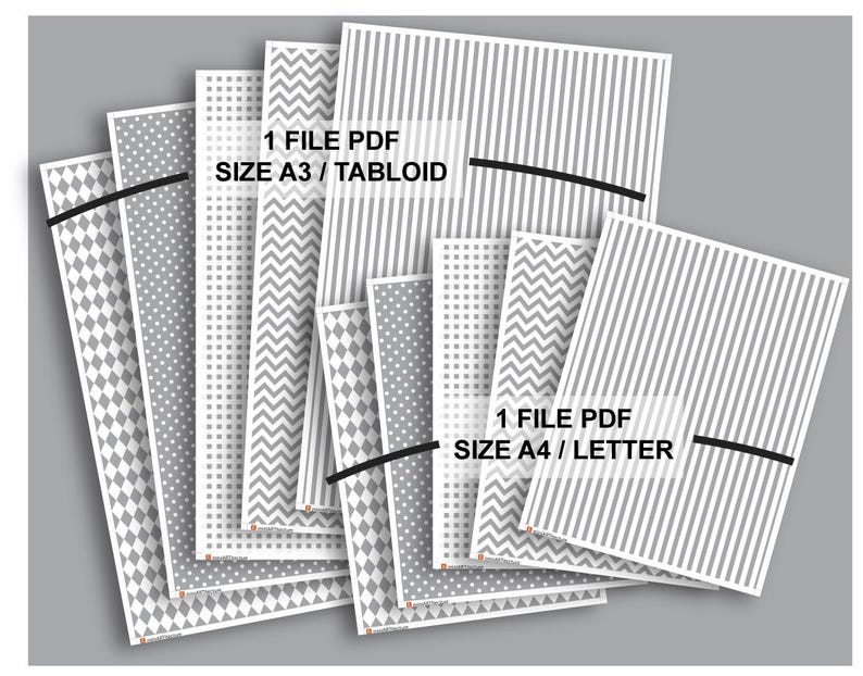 Printable Wallpaper for Dollhouse - Basic Patterns 01 - Etsy