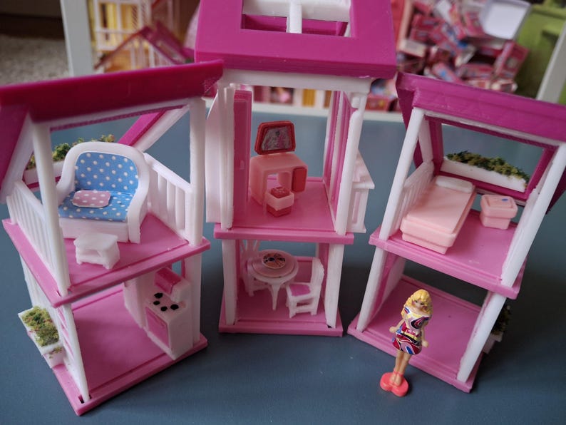 Miniature 1985 Dream House | A-frame Dollhouse Diorama (1:8 Scale) - Etsy