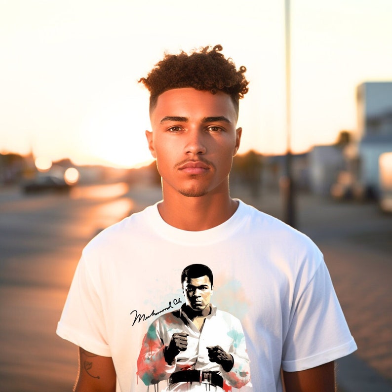 Muhammad Ali Signed T-shirt Muhammad Ali Boxer Retro - Etsy